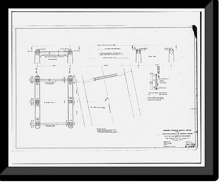 Historic Framed Print, Henry Ford Bridge, Spanning Cerritos Channel ...