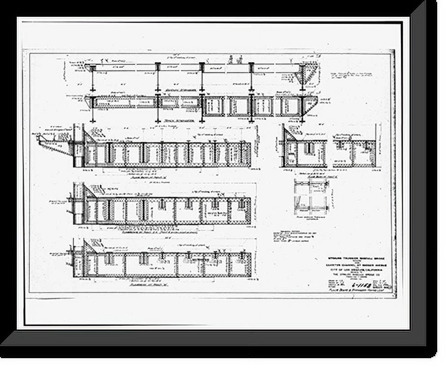 Historic Framed Print, Henry Ford Bridge, Spanning Cerritos Channel ...
