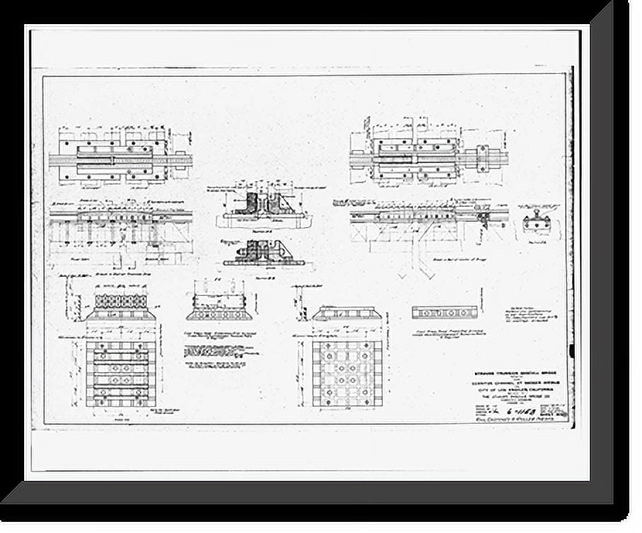 Historic Framed Print, Henry Ford Bridge, Spanning Cerritos Channel ...