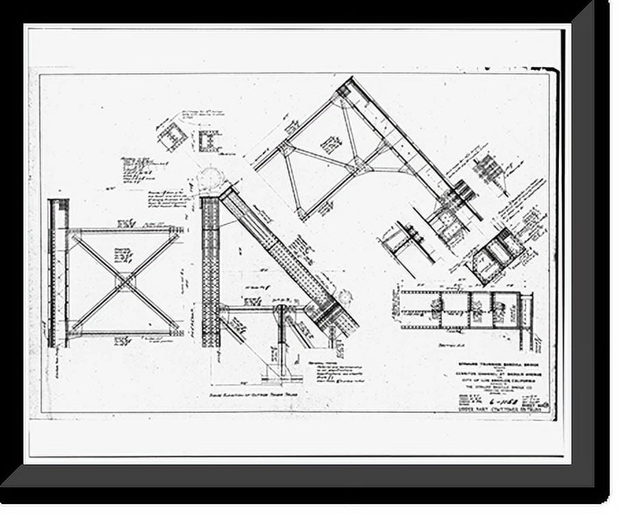 Historic Framed Print, Henry Ford Bridge, Spanning Cerritos Channel ...
