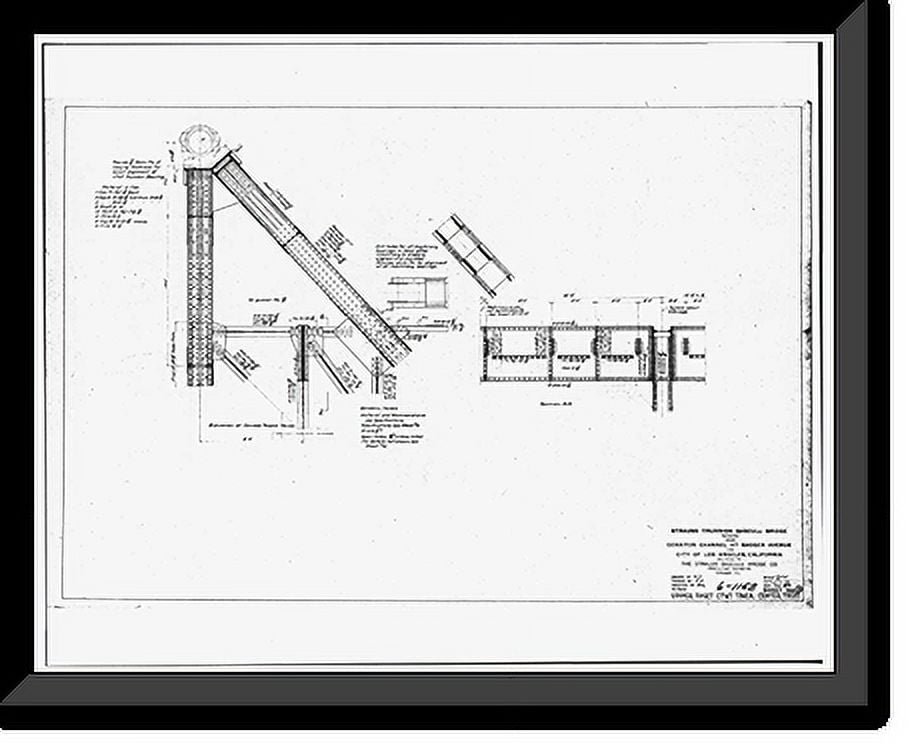 Historic Framed Print, Henry Ford Bridge, Spanning Cerritos Channel ...