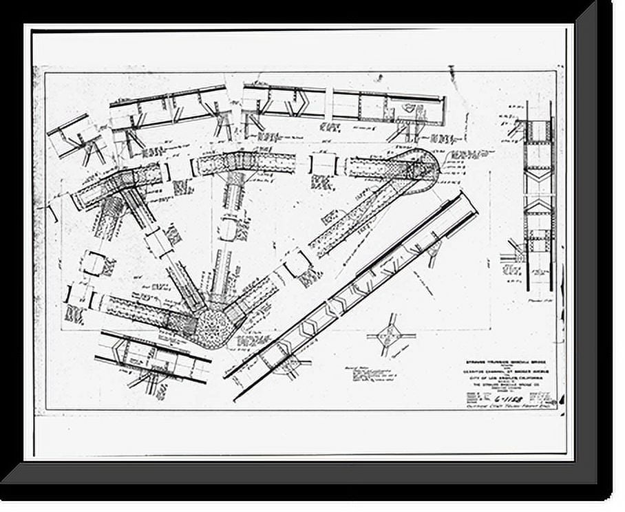 Historic Framed Print, Henry Ford Bridge, Spanning Cerritos Channel ...