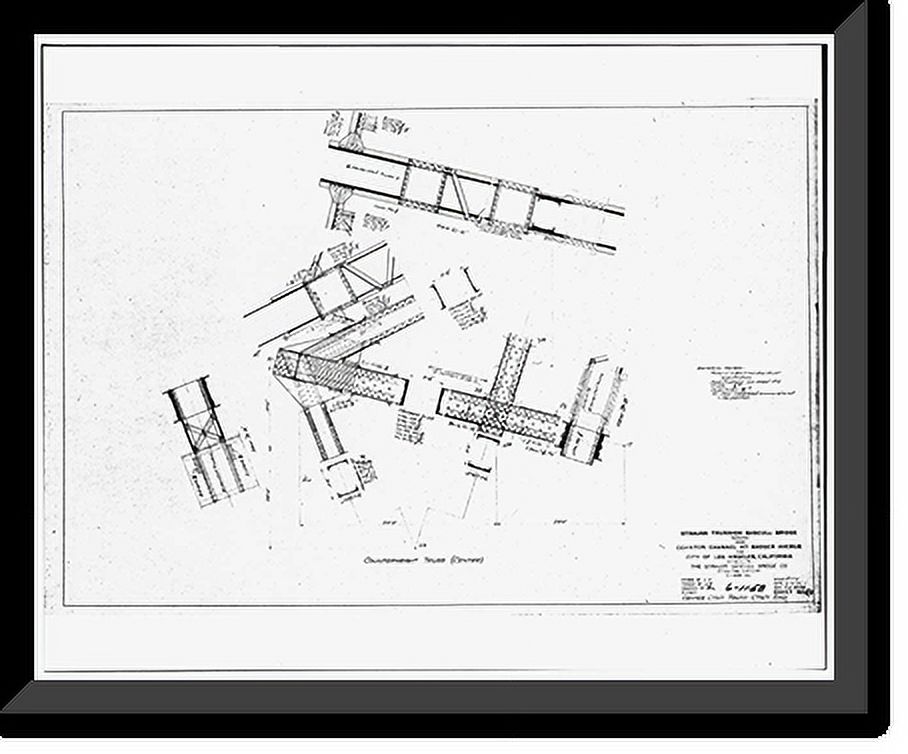 Historic Framed Print, Henry Ford Bridge, Spanning Cerritos Channel ...