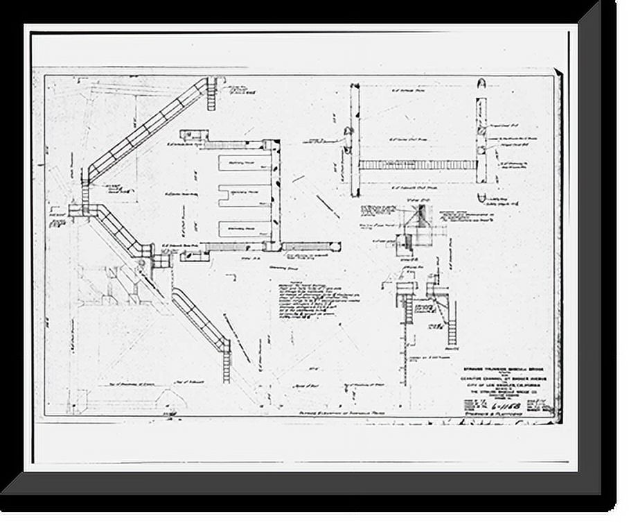 Historic Framed Print, Henry Ford Bridge, Spanning Cerritos Channel ...