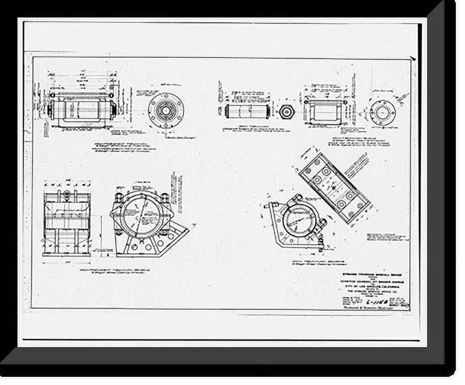Historic Framed Print, Henry Ford Bridge, Spanning Cerritos Channel ...