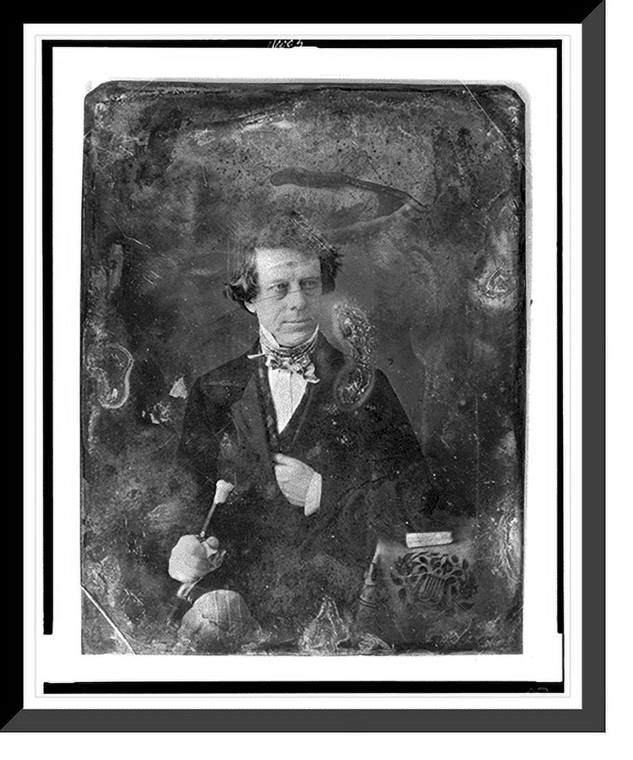 Historic Framed Print, [Henry Inman with walking stick, half-length ...