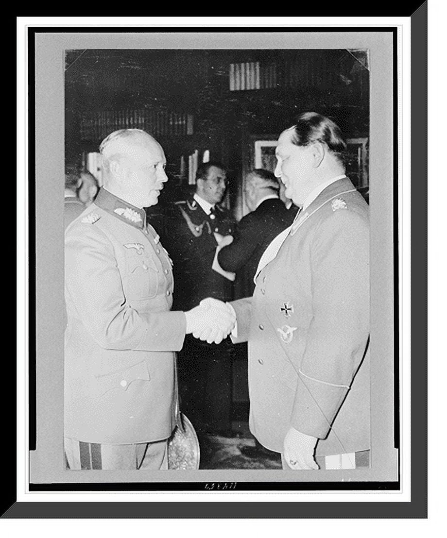Historic Framed Print, [Hermann Göring, half-length portrait, shaking ...