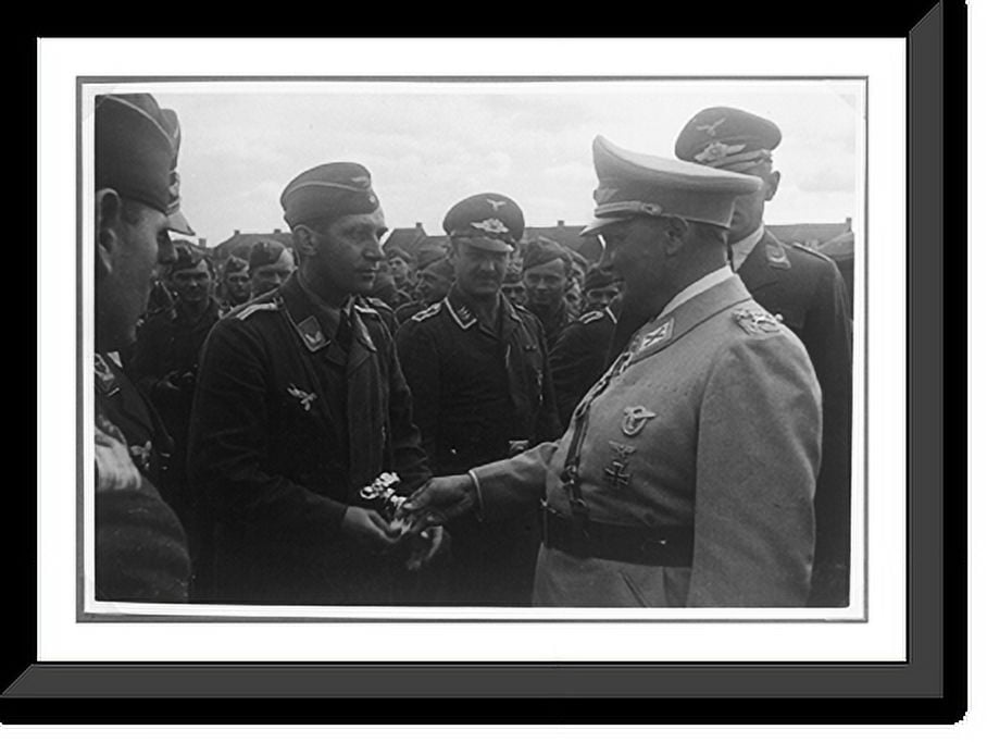 Historic Framed Print, [Hermann Göring visiting Kampfgeschwader (Bomber ...