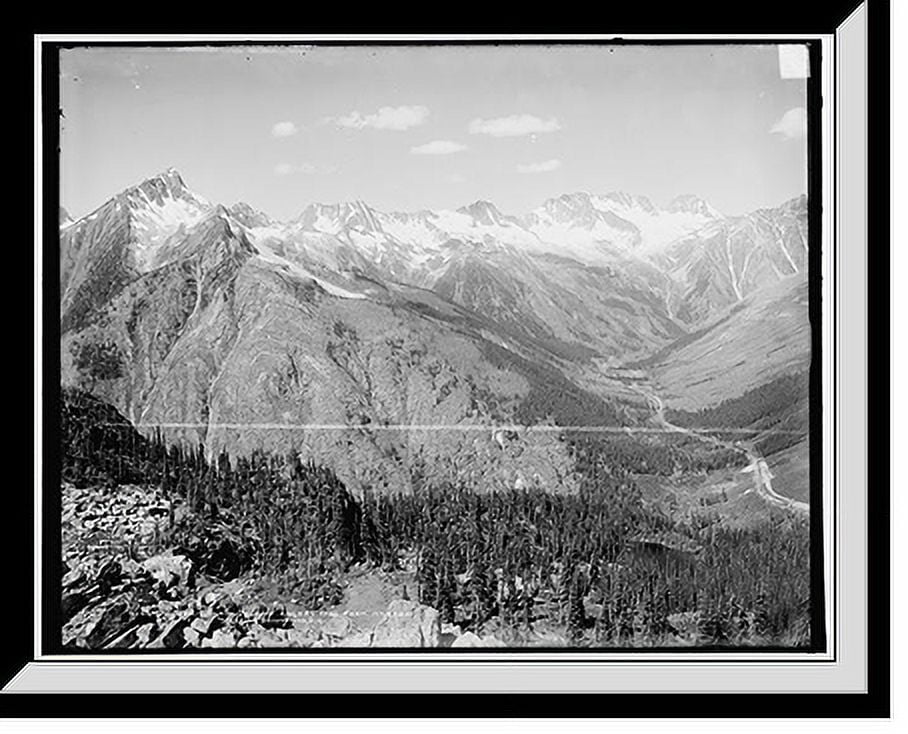 Historic Framed Print, Hermit Range and Roger's Pass from Mt. Abbot ...