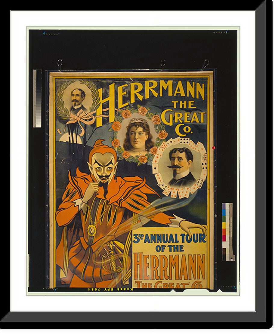 Historic Framed Print, Herrmann the Great Co. 3rd annual tour of the ...
