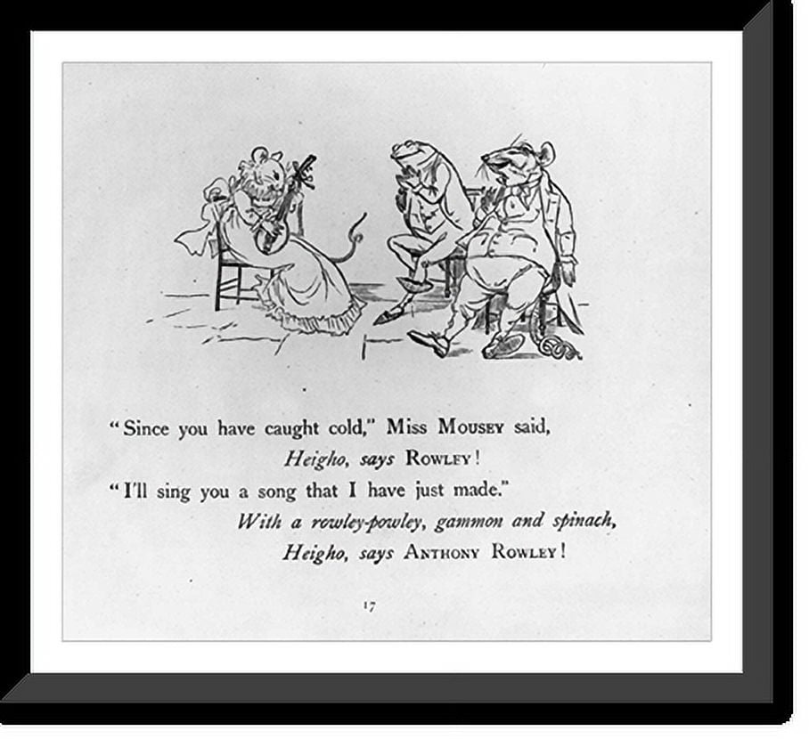 Historic Framed Print, [Hey Diddle Diddle Picture Book, Caldecott p. 17 ...