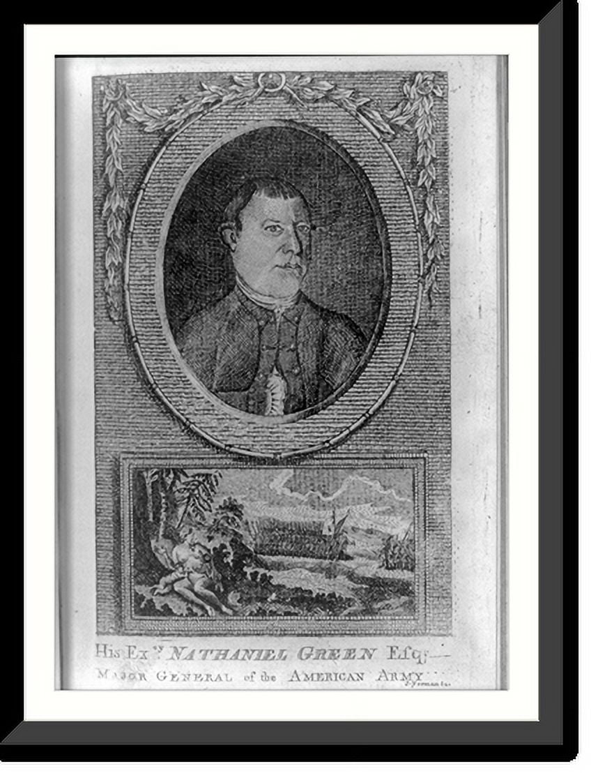 Historic Framed Print, His excy. Nathaniel Green, Esq., major general ...