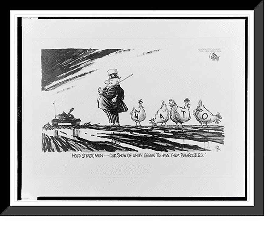 Historic Framed Print, 'Hold steady men - our show of unity seems to ...