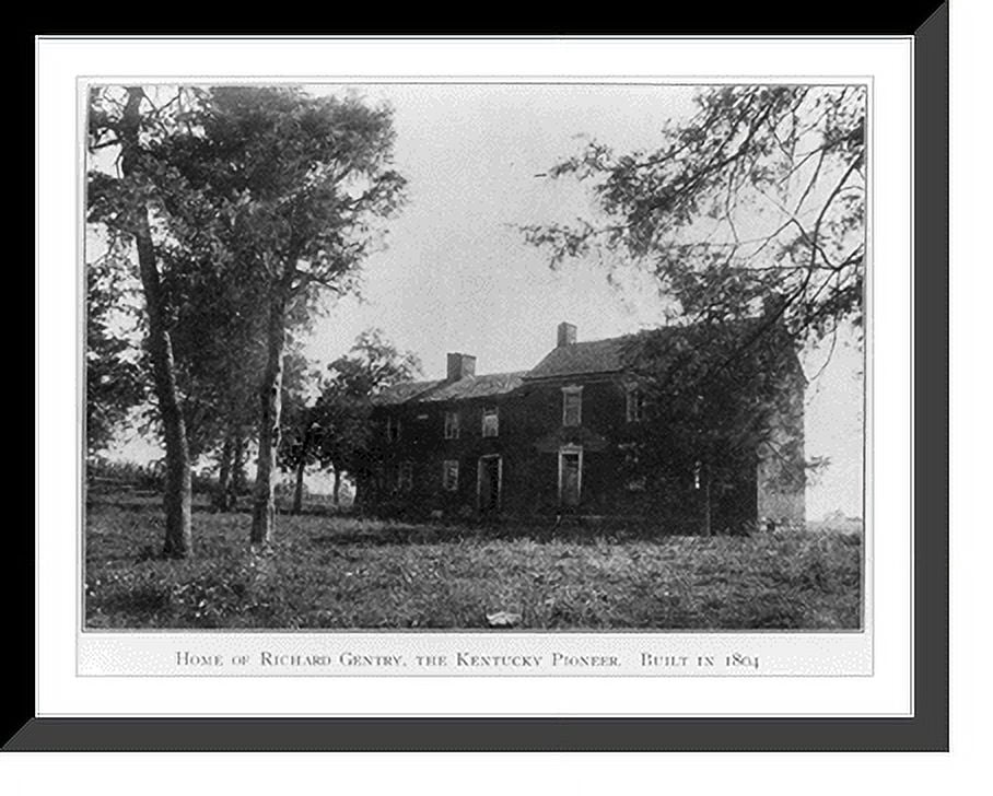 Historic Framed Print, Home of Richard Gentry, the Kentucky pioneer ...