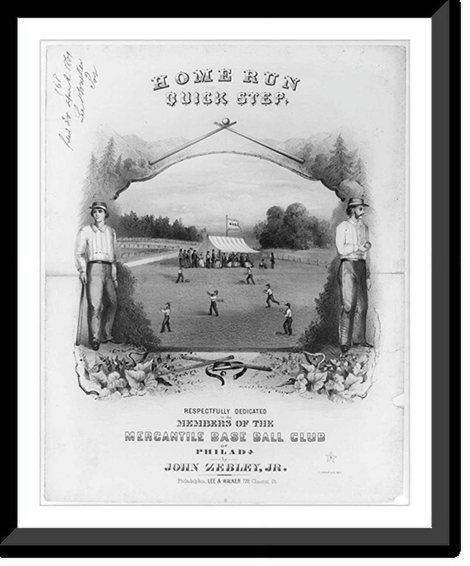 Historic Framed Print, Home run quick step - respectfully dedicated to ...