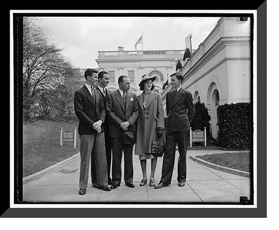 Historic Framed Print, Hon. Frank Hancock and children, 17-7/8" x 21-7/ ...