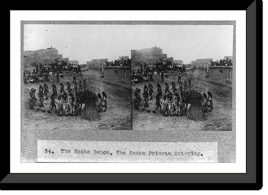Historic Framed Print, Hopi Indians, Walpi, Arizona: The Snake dance ...