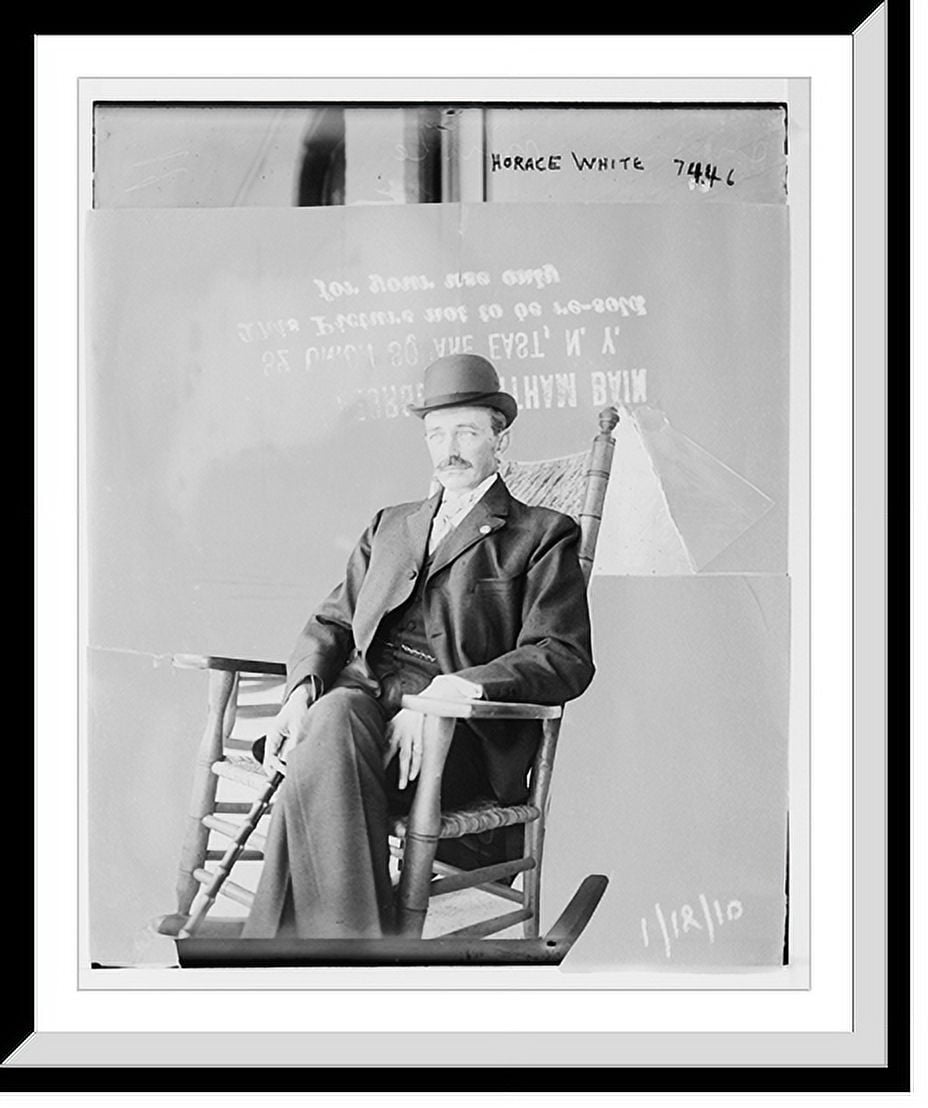 Historic Framed Print, Horace White, in rocker, 17-7/8" x 21-7/8 ...