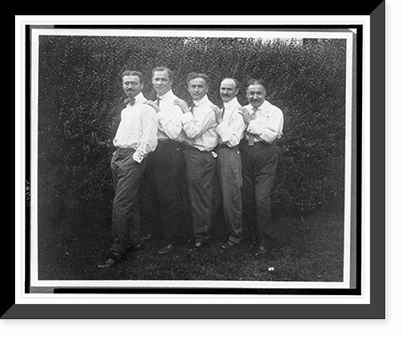 Historic Framed Print, [Houdini (center) and his brothers Leopold ...