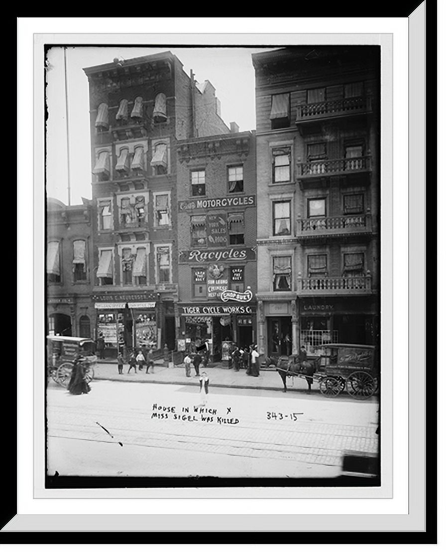 Historic Framed Print, House in which Miss Sigel was killed, 17-7/8" x 21-7/8" - Walmart.com