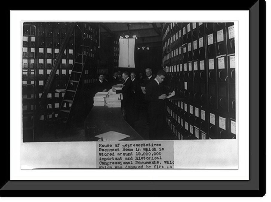 Historic Framed Print, House of Representatives Document Room, which ...
