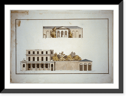 Historic Framed Print, [Houses and a church (Buildings Erected or ...