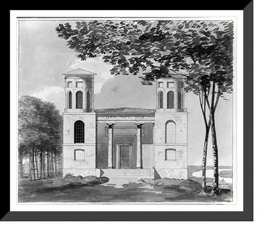 Historic Framed Print, [Houses and a church (Buildings Erected or ...