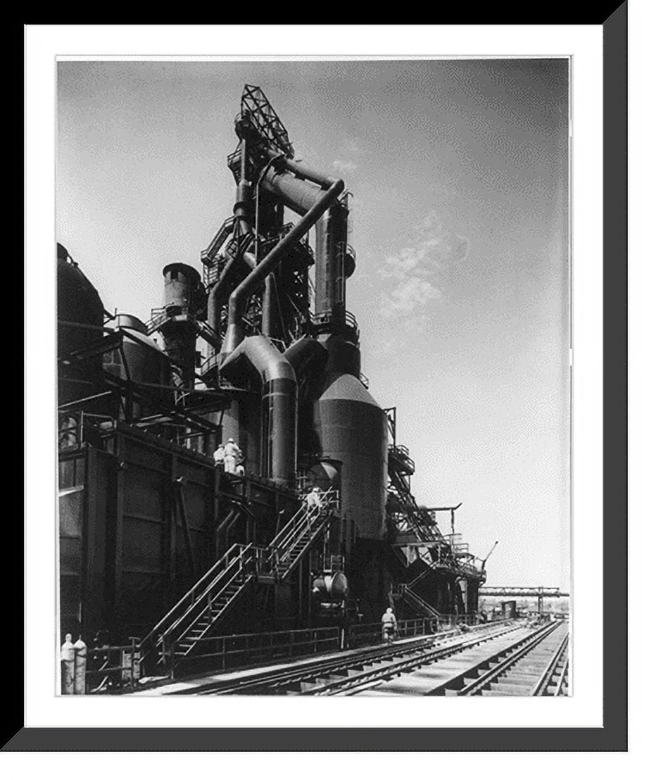 Historic Framed Print, [Huge blast furnace of the Great Lakes Steel ...
