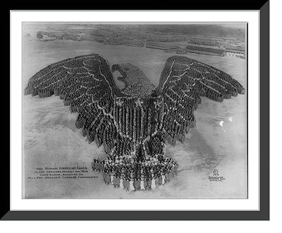 Historic Framed Print, The Human American eagle; 12,500 officers ...