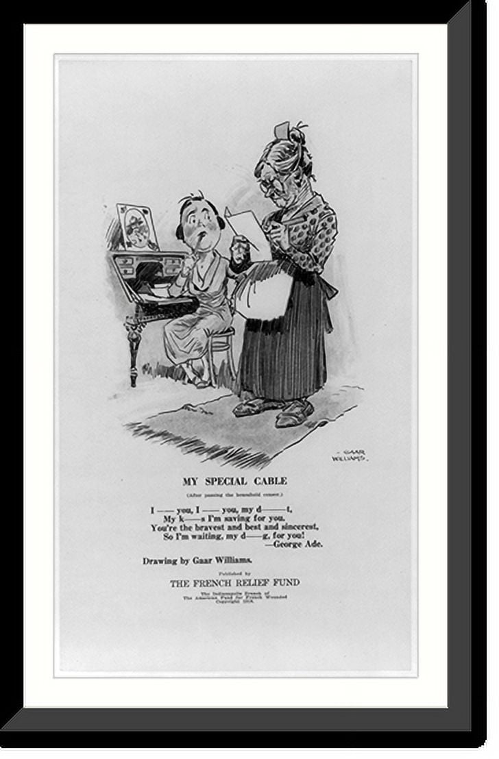 Historic Framed Print, [Humorous illustrated poems by George Ade and ...