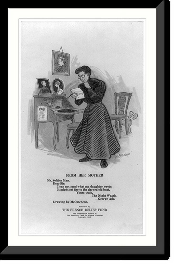 Historic Framed Print, [Humorous illustrated poems by George Ade and ...