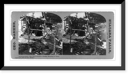 Historic Framed Print, Hunting scene. the tired hunters. Sunday morning ...