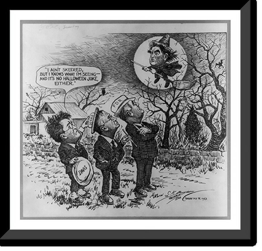 Historic Framed Print, I ain't skeered, but I knows what I'm seeing ...