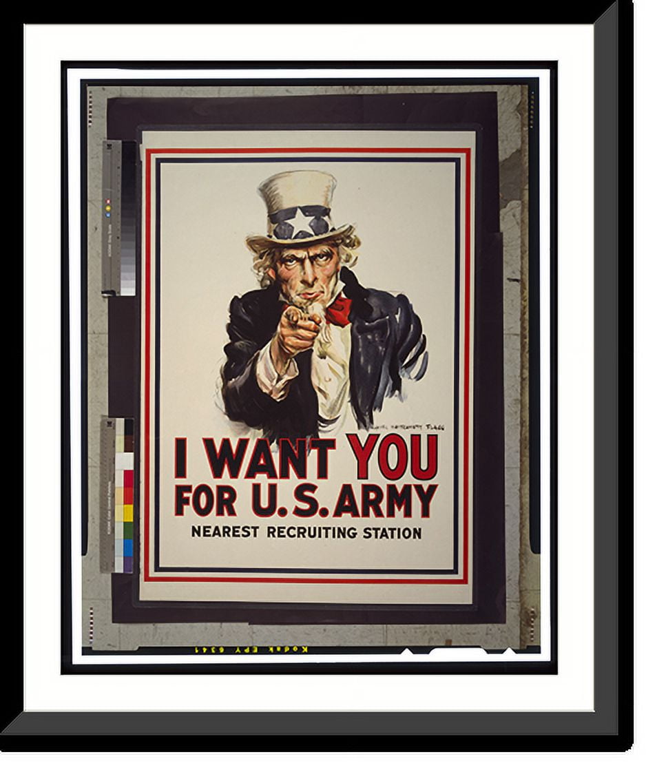 Historic Framed Print, I want you for U.S. Army : nearest recruiting ...