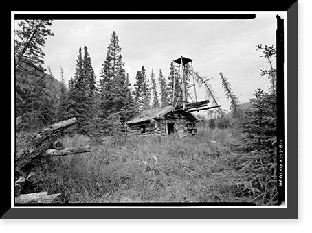 Historic Framed Print, Iditarod Trail Shelter Cabins, Rhon River ...