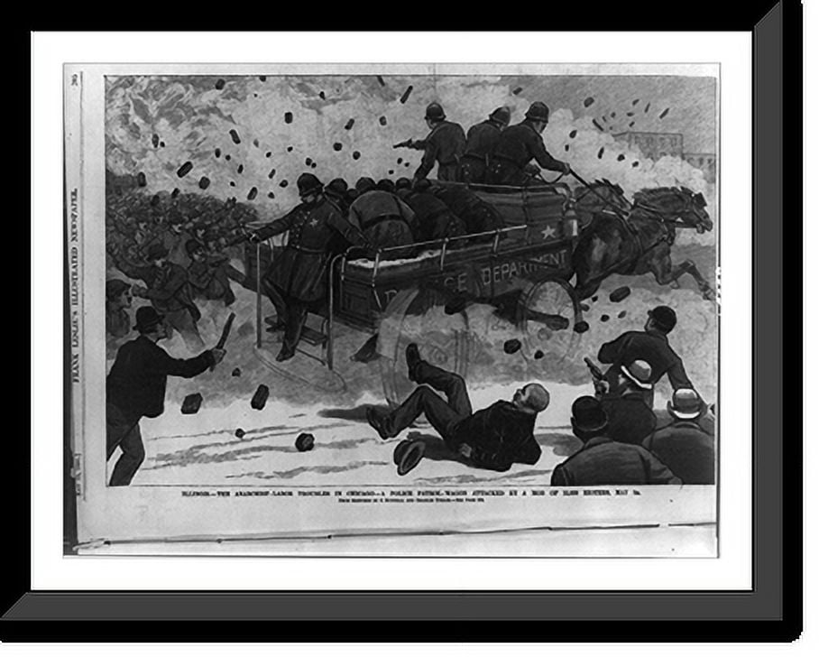 Historic Framed Print, Illinois - the anarchist-labor troubles in ...