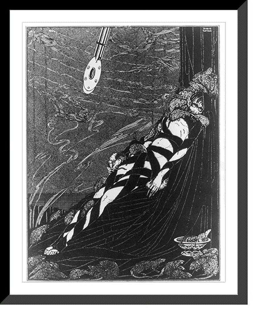 Historic Framed Print, Illus. opp. p. 282 Man bound beneath pendulum ...