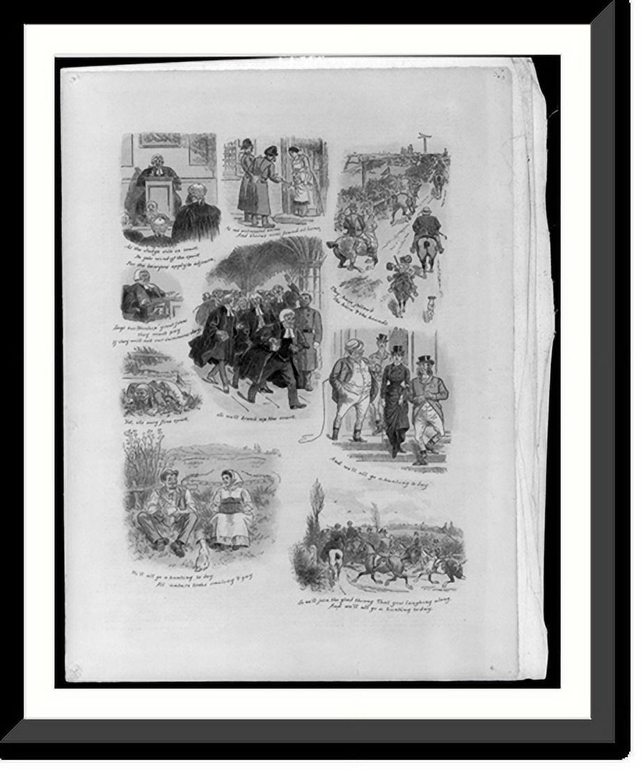 Historic Framed Print, [Illustrated humorous poem about the importance ...