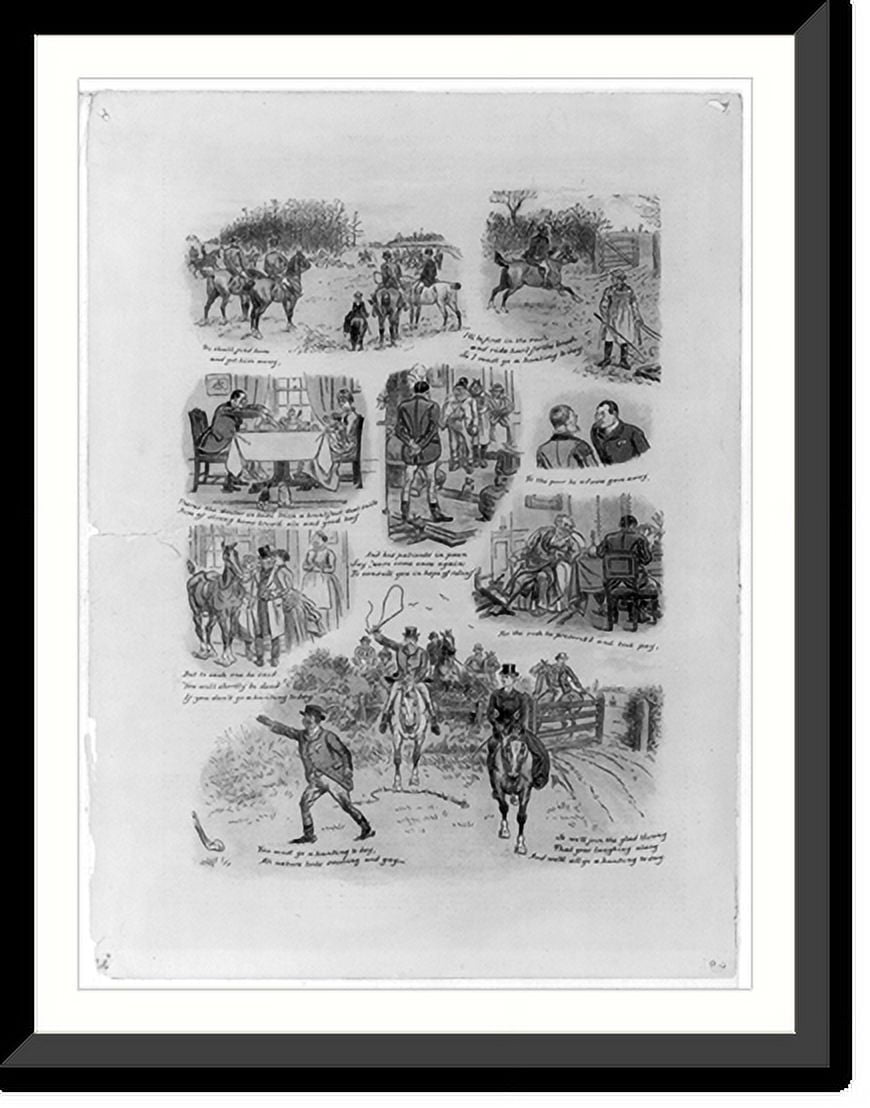 Historic Framed Print, [Illustrated humorous poem about the importance ...