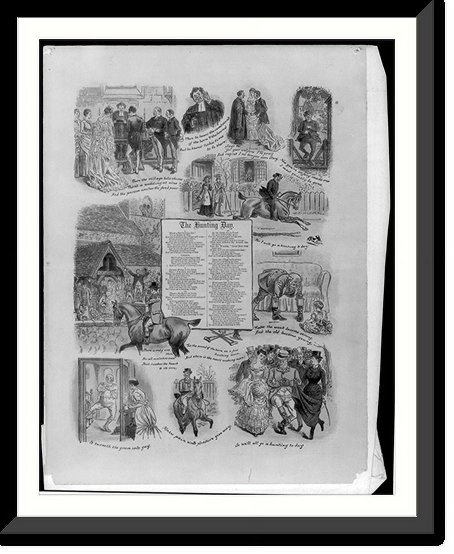 Historic Framed Print, [Illustrated humorous poem about the importance ...
