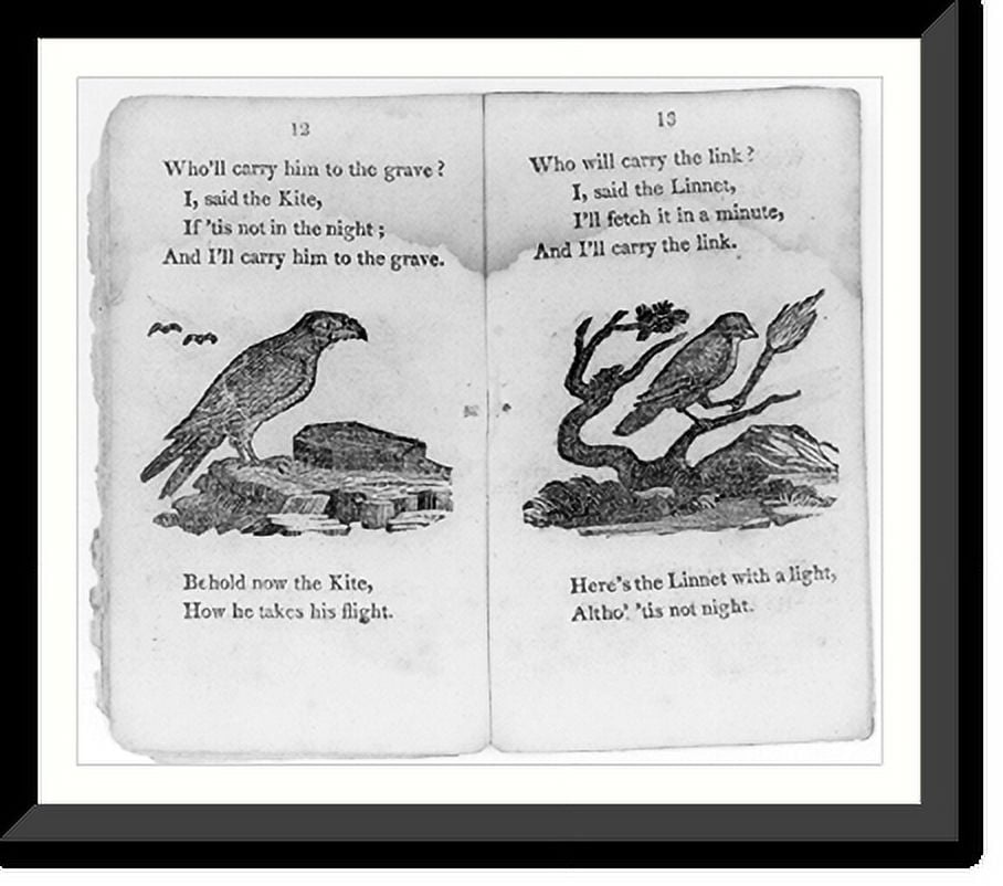 Historic Framed Print, [Illustrated pages from various early editions ...