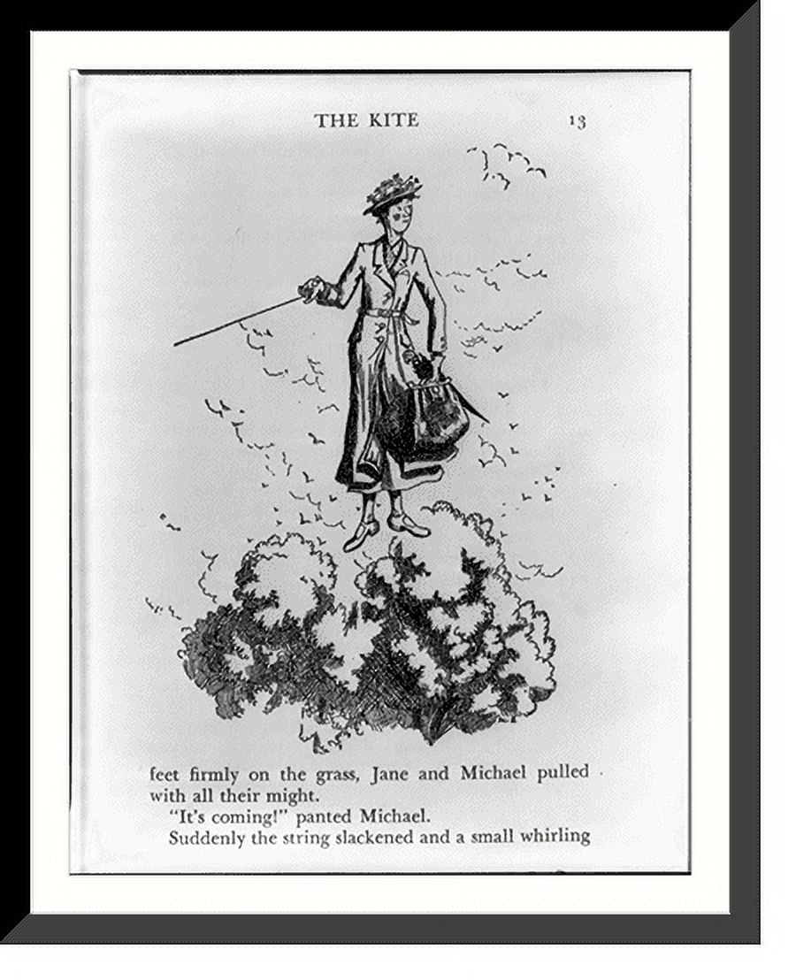 Historic Framed Print, [Illustration by Mary Shepard for Mary Poppins ...