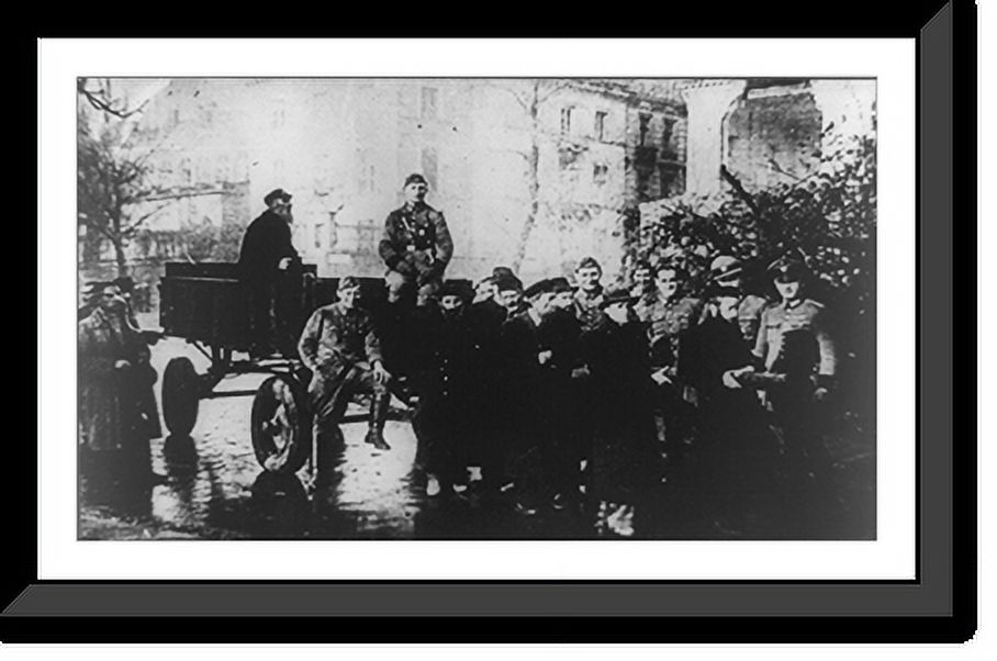 Historic Framed Print, [Illustrations of German atrocities, Poland ...
