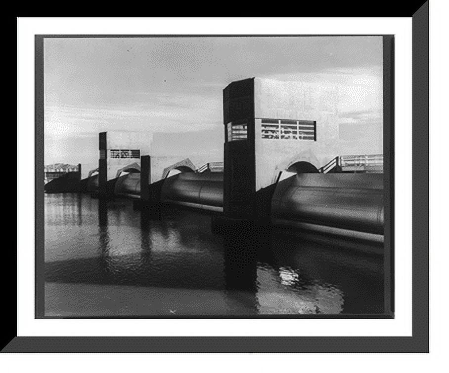 Historic Framed Print, Imperial dam, at the All-American canal ...