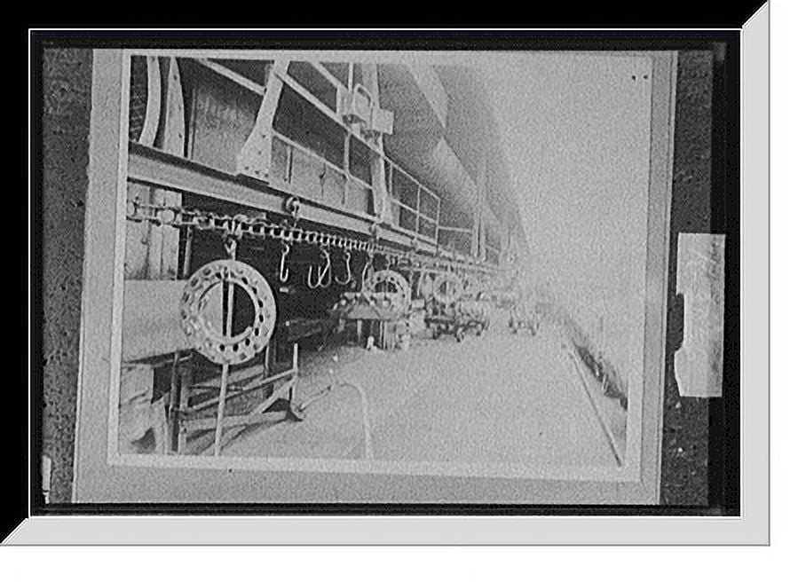 Historic Framed Print, [Incoming trunk line conveyor], 17-7/8" x 21-7/8 ...