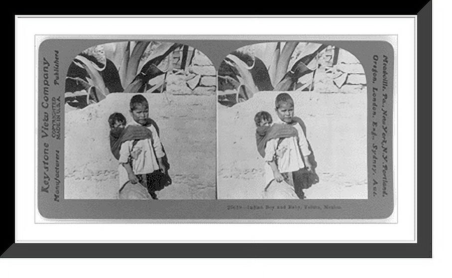 Historic Framed Print, Indian boy and baby, Toluca, Mexico, 17-7/8" x ...