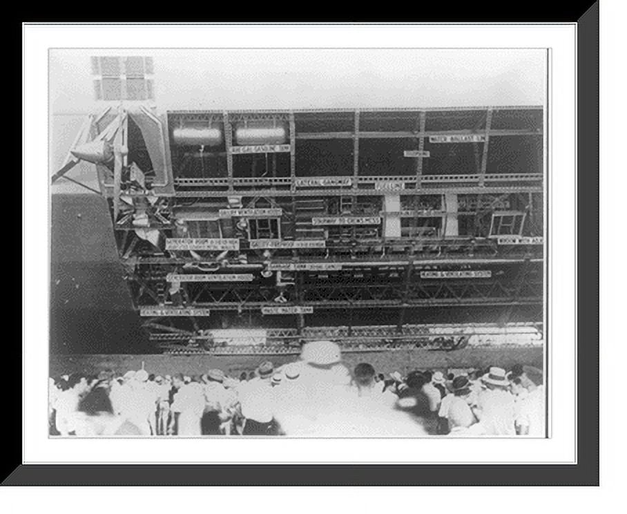 Historic Framed Print, [Interior of airship USS Akron, shown when a ...