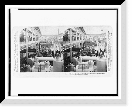 Historic Framed Print, Interior of Machinery Hall. motive power ...