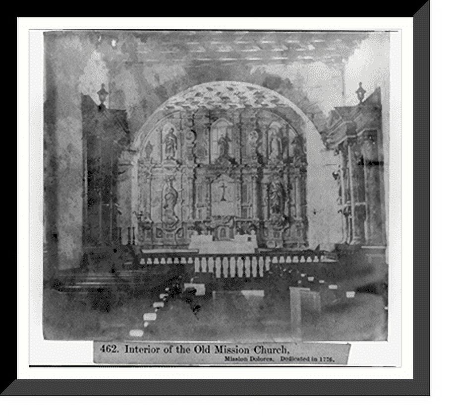 Historic Framed Print, Interior of the Old Mission Church, Mission ...