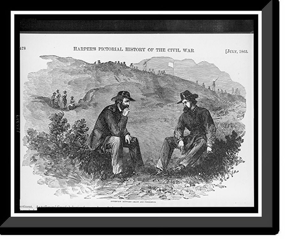 Historic Framed Print, Interview between Grant and Pemberton, 17-7/8" x ...